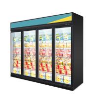 China CE Frozen Food Vertical Showcase Upright Freezer For Supermarket for sale
