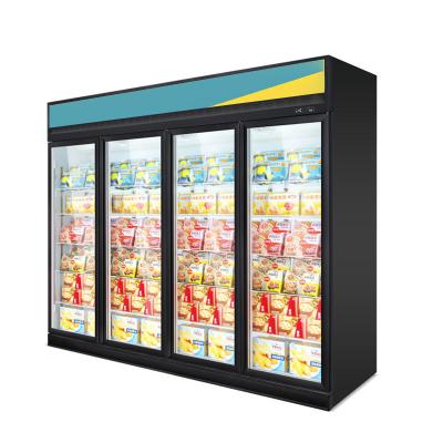 China CE Frozen Food Vertical Showcase Upright Freezer For Supermarket for sale