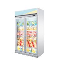 China Commercial Upright Glass Door -22C Freezer For Meat Seafood for sale