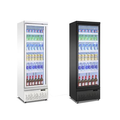 China LED Light Drink Beverage Chiller Upright Cold Drink Refrigerator For The Supermarket for sale