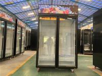 China Commercial Refrigerated Glass Door Standing Freezer For Displaying Frozen Food Or Ice Cream for sale