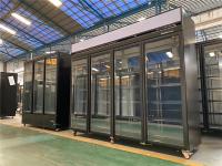 China Commercial Upright Vertical Cooler and Freezer Glass Door Display Showcase for sale