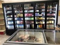 China 70cu.Ft Glass 4 - Door Vertical Freezer Display Case With Digital Thermostat for sale