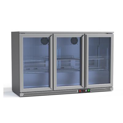 China Commercial Beer Drink Cooler Glass Door Under Counter Mini Bar Fridge for sale