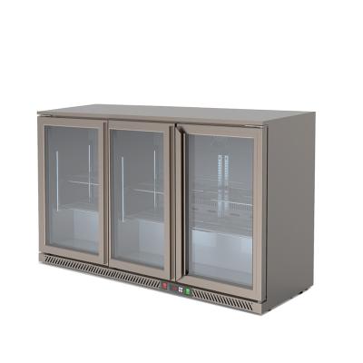 China Hotel Display Fridge Beer Bar Refrigerator Glass Hinge Door Back Bar Cooler With CE CB for sale