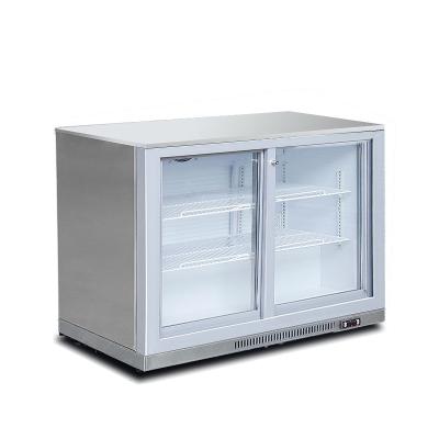 China Two Doors Back Bar Under Counter Display Beer Cooler for sale