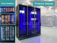 China Commercial Bar 3 Glass Doors Upright Display Fridge for sale