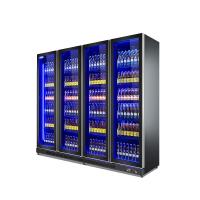 China Commercial Vertical Beer Bottle Display Cooler With 4 Glass Door for sale