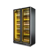 China Fan Cooling Glass Door Upright Refrigerator For Sell Monster Energy Drink Display Fridge for sale