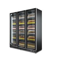 China Auto Defrost Glass Sliding Door Upright Bottle Cooler For Bar & Coffee Shop for sale