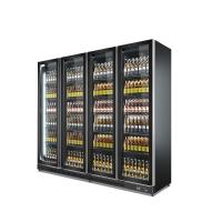 China 4 Glass Doors Beer Bottle Juice Cold Drink Vertical Display Beverage Showcase Cooler for sale
