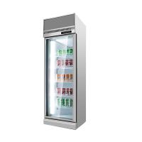 China Supermarket Convenience Store 2~8ºC Transparent Glass Door Upright Fridge for sale