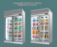 China Commercial Beer Soda Soft Drinks And Cold Beverage Upright Display Coolers With 2 Glass Front Door for sale