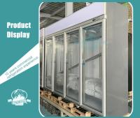 China Commercial 4 Glass Doors Beverage Display Fridge With Digital Temperature Controller for sale