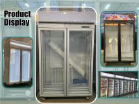 China Commercial Beer Soda Soft Drinks And Cold Beverage Upright Display Coolers With 2 Glass Front Door for sale