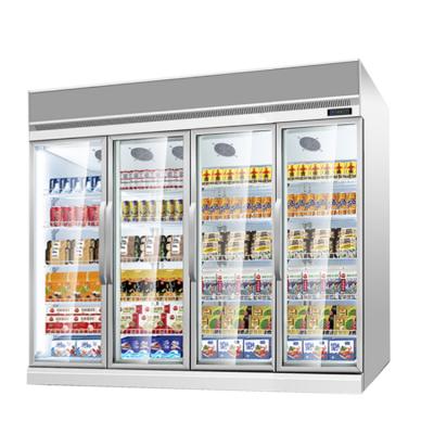China Supermarket Commercial Upright Display Ice Cream Cooler Vertical Freezer for sale