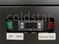 China Supermarket Frozen Food Display Case Upright Fan Cooling Ice Cream Freezer for sale