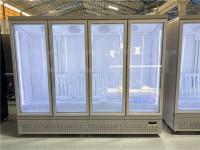 China Low Temperature Commercial 4 Glass Door Large Supermarket Refrigerator Upright Freezer for sale