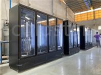 China 70cu.Ft Glass 4 - Door Vertical Freezer Display Case With Digital Thermostat for sale