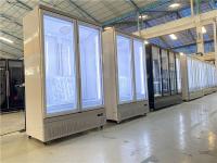 China Double Glass Door Freezer Commercial Stand Up Freezer Built - In Secop Compressor for sale