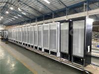China Low Temperature Commercial 4 Glass Door Large Supermarket Refrigerator Upright Freezer for sale