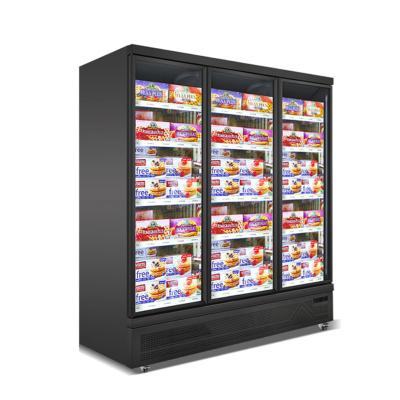 China Supermarket Frozen Food 3 Doors Upright Freezer for sale