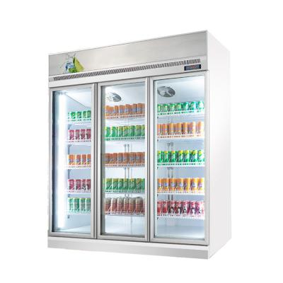 China Custom 1 2 3 4 Doors Supermarket Display Beer Milk Beverage Bottle Cooler for sale
