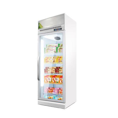 China Commercial -22 Degrees Upright Showcase Display Refrigerator Freezer Glass Door for sale