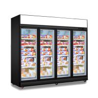 China Commercial Upright Vertical Cooler and Freezer Glass Door Display Showcase for sale