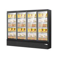 China Supermarket Frozen Food Display Case Upright Fan Cooling Ice Cream Freezer for sale