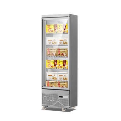 China Supermarket Single Door Vertical Refrigerated Display Freezer for sale