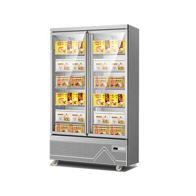 China Frost - Free Glass Door Ice Cream & Frozen Food Vertical Display Freezer For Hotels & Supermarkets for sale
