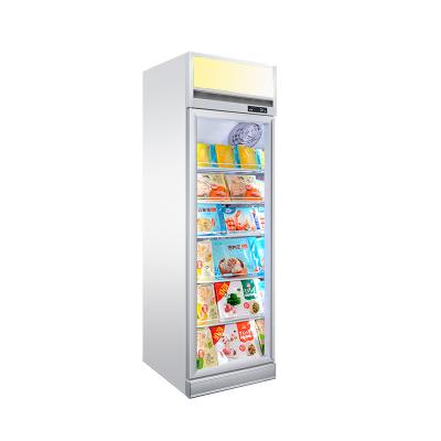China Upright 450L Freezing Ice Cream Glass Door Showcase Freezer for sale