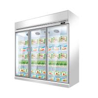 China Commercial 1 2 3 4 Doors Drinks Refrigeration Showcase With Digital Thermostat for sale