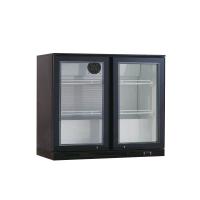 China Commercial Under Counter Or Bar Top Black Single Glass Door Beer Cooler for sale