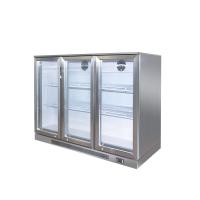 China 3 Doors Mini Beer Display Fridge Undercounter Back Bar Beer Cooler for sale
