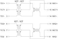 China Surface mount LAN transformer ABRACON ALANL100X1 EF10ET designed for Fast Ethernet network connections for sale