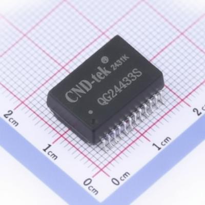 China 2.5G POE Single Port Transformer Module Featuring 1CT to 1 Turns Ratio CND-tek QG24433S with Low Insertion Loss for sale