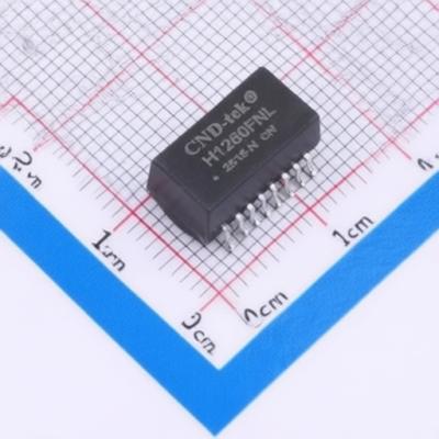 China 10 100M Ethernet Transformer Module with Low Profile Surface Mount Packaging CND tek H1260FNLTP CND for sale