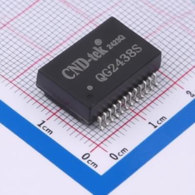 China 2.5G Single Port Transformer Module with 1CT 1 Turns Ratio CND-tek QG2438S and Low Profile Surface Mount Packaging for sale