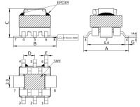 China Current sense transformer EATON ECST1V0805-1070-R with wide frequency range and compact SMT package for sale