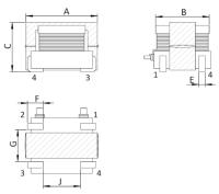 China Current Sense Transformer EATON ECSTA1V0703-1070-R for Switching Power Supplies and Feedback Control for sale