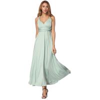 China Silk Dress Women Sleepwear Solid Pattern Type Silk Nightdress European Size Ladies Oe for sale