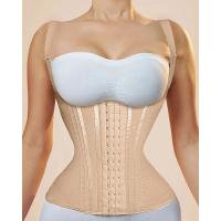 China Automated Embroidery Custom Zipper and Hook Body Shaper Tummy Wrap Corset for Women for sale
