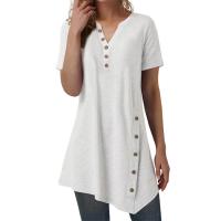 China Summer Sexy Womens Short Sleeve Top in White/Black for Comfortable Daily Wear for sale
