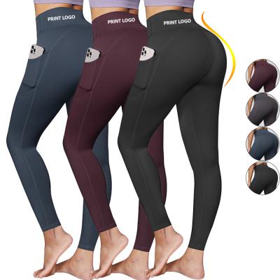 China HEXIN Lady Full Length Crop High Waist Running Wear Yoga Seamless Legging Comfortable for sale