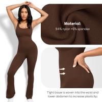 China Summer Knitted High Elastic Women Sleeveless Tight Clothing One Piece Rompers Jumpsuit for sale