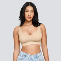 China Enhanced Back Fat Seamless Body Fit Bra Deep Cup Invisible Push up Bra by HEXIN S-3XL for sale