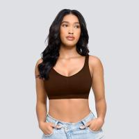 China Enhanced Back Fat Seamless Body Fit Bra Deep Cup Invisible Push up Bra by HEXIN S-3XL for sale