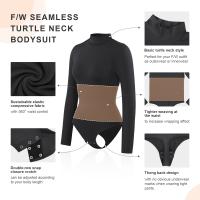 China Custom Logo Autumn Long Sleeve Tight Slimming Tummy Trimmer Control Bodysuit for Women for sale